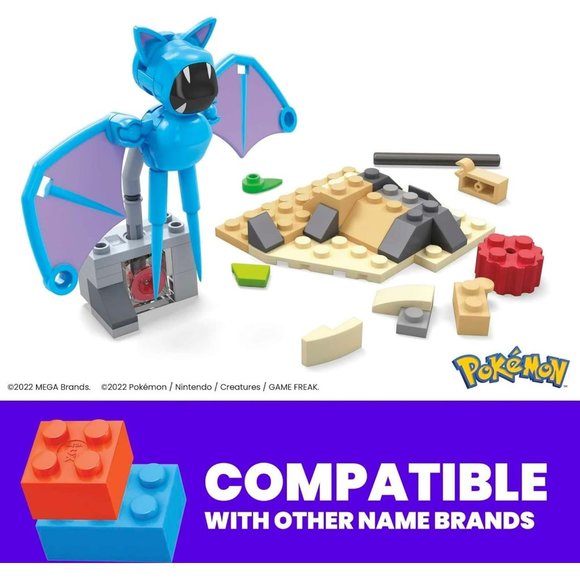 Mega | Toys | Mega Pokmon Building Blocks Toy Set Zubats Midnight ...